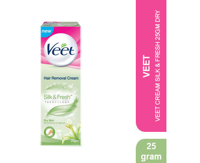 Veet Cream Silk & Fresh 25gm Dry - Asian Mart